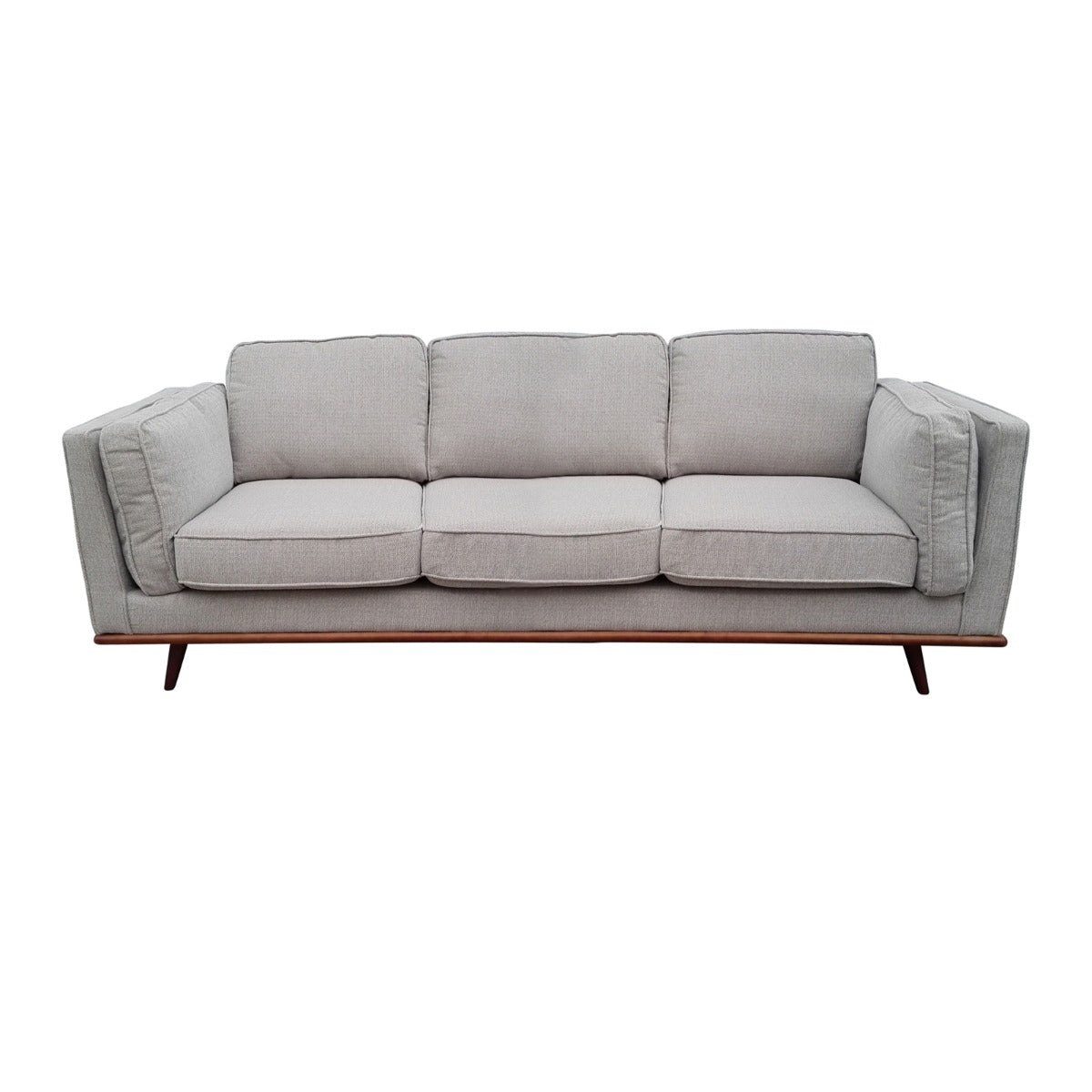 3 Seater Sofa Beige Fabric Modern Lounge Set for Living Room Couch