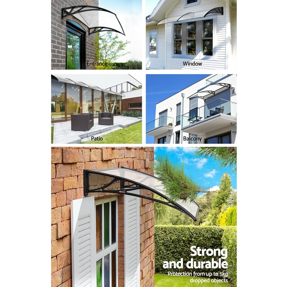 Instahut Window Door Awning Door Canopy Patio UV Sun Shield 1mx4m DIY ...