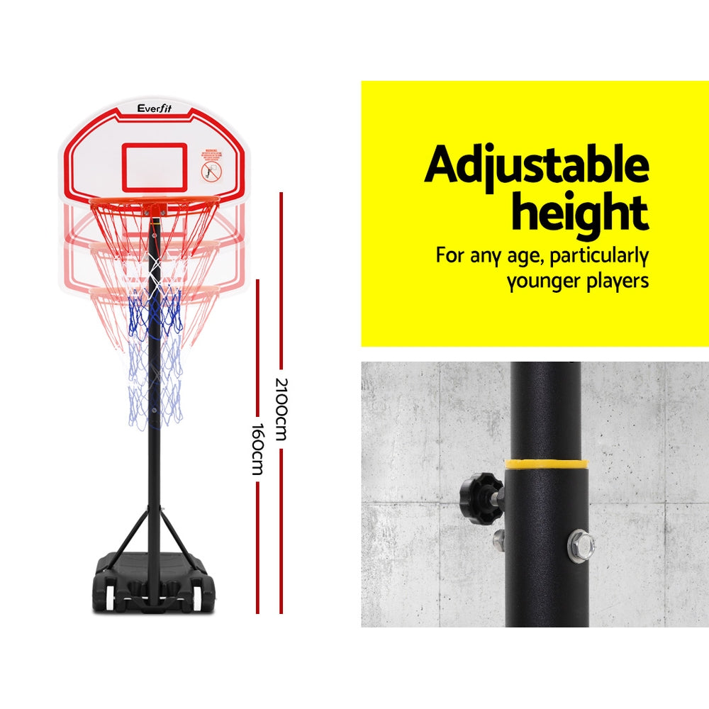 Pro Portable Basketball Stand System Hoop Height Adjustable Net Ring ...