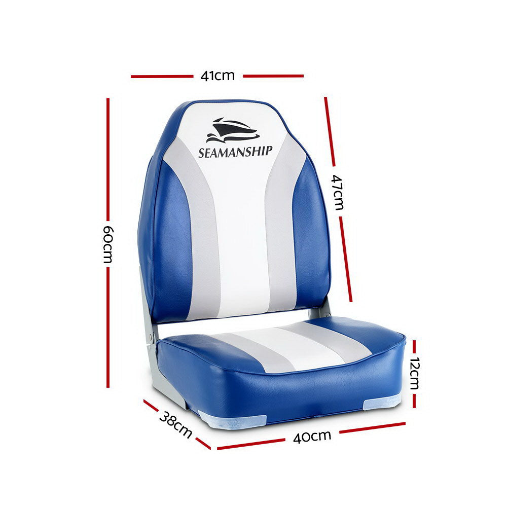 Seamanship 2X Folding Boat Seats Seat Marine Seating Set All Weather S