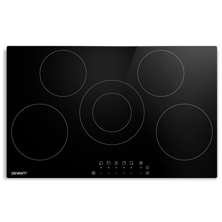 Devanti 90cm Ceramic Cooktop Electric Cook Top 5 Burner Stove Hob Touc