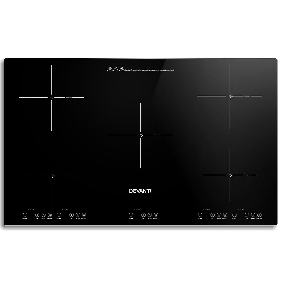 Devanti Induction Cooktop 90cm Electric Hob Stove Cooker Ceramic Black