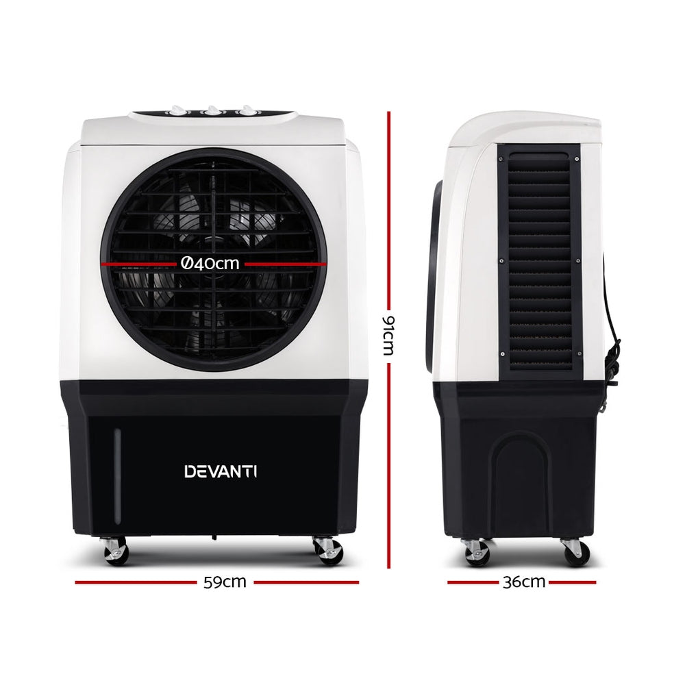 Devanti Evaporative Air Cooler Industrial Commercial Portable Water Fa ...