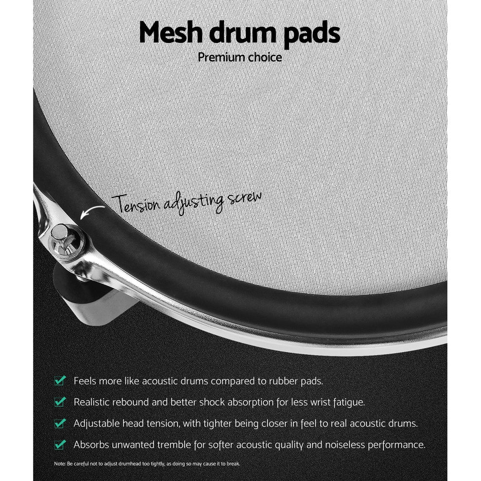 8 Piece Electric Electronic Drum Kit Mesh Drums Set Pad Tom Midi For K