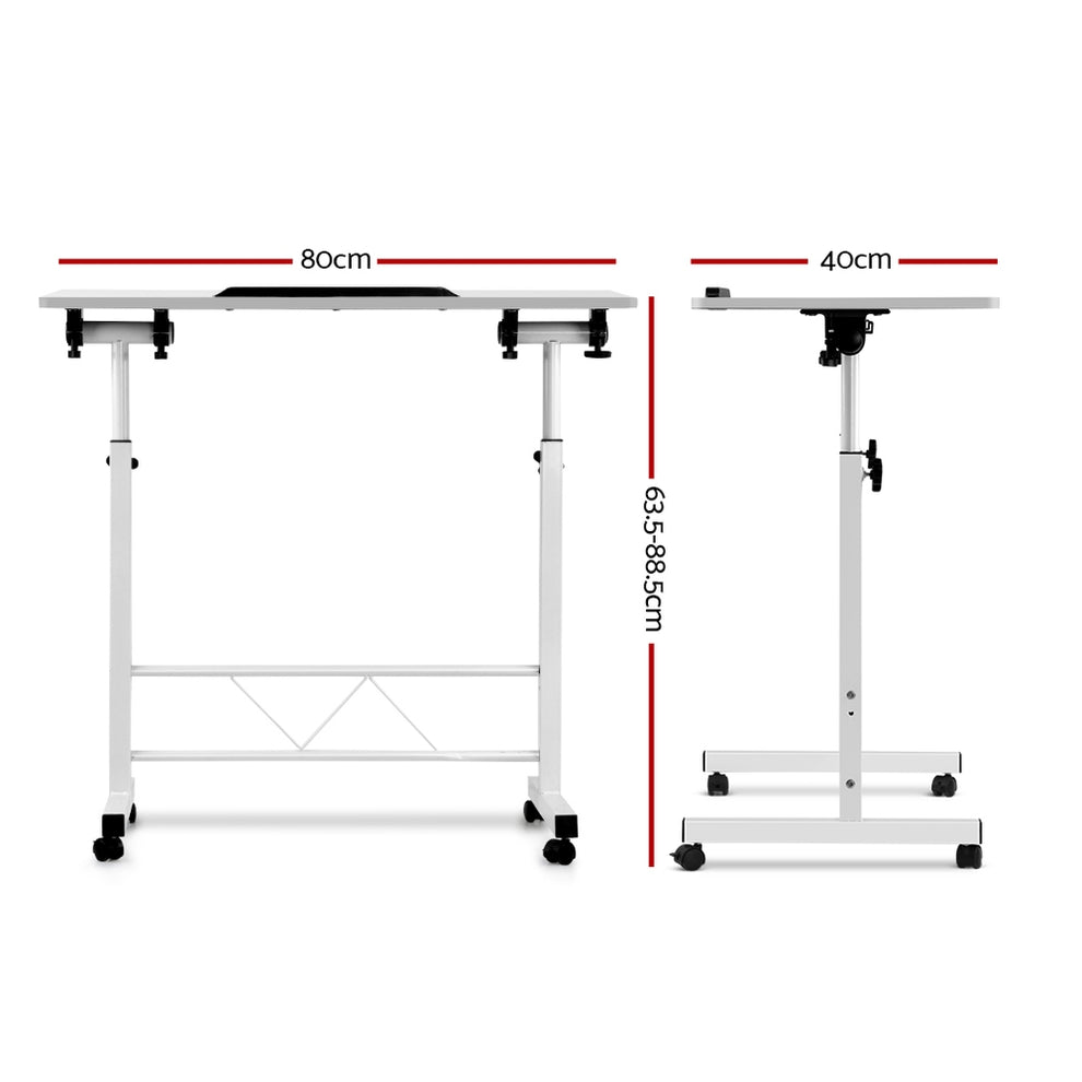 Portable Mobile Laptop Desk Notebook Computer Height Adjustable Table