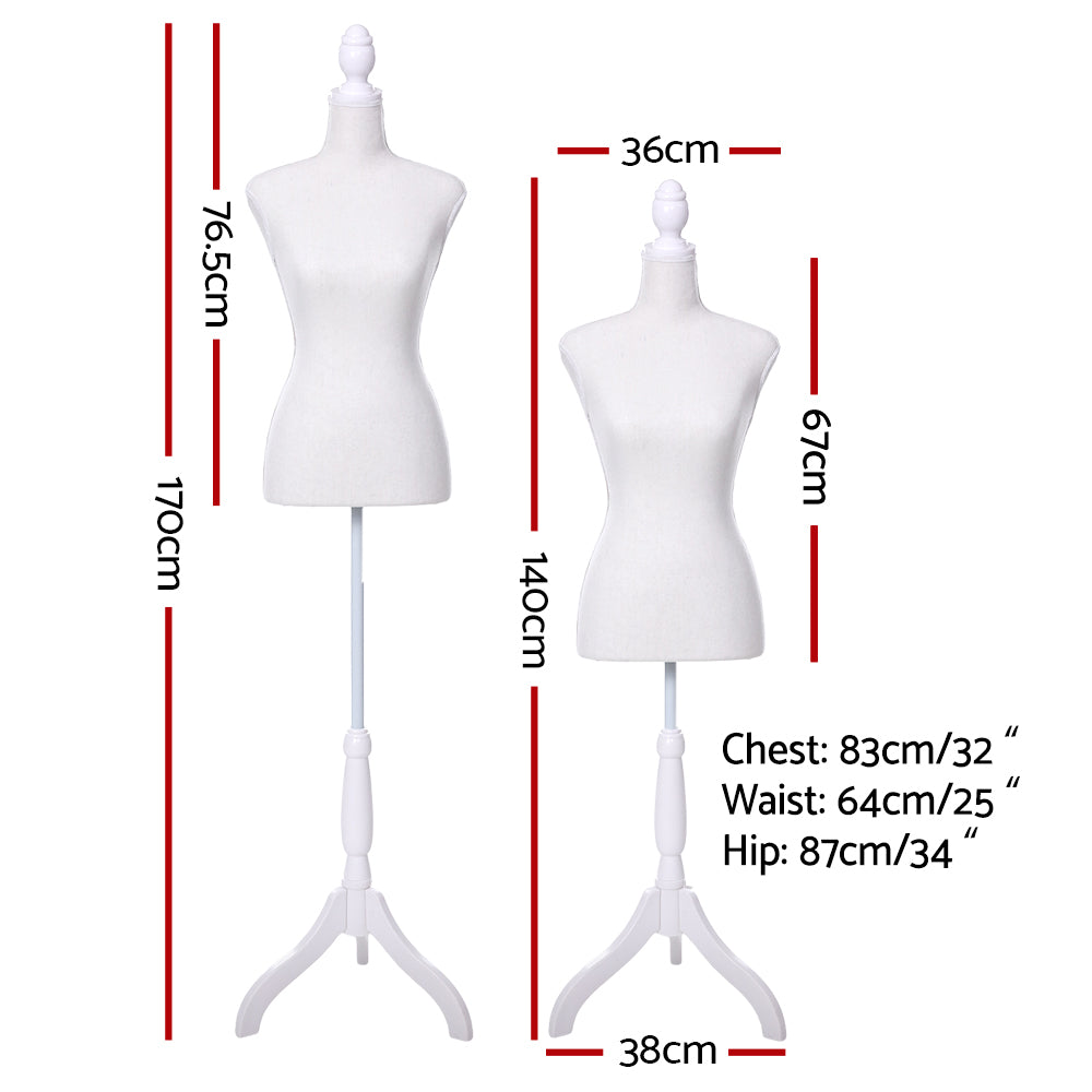 Female Mannequin 170cm Model Dressmaker Clothes Display Torso Tailor W