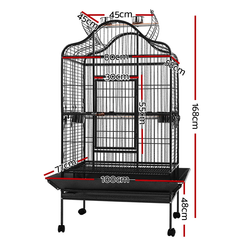 i.Pet Bird Cage Pet Cages Aviary 168CM Large Travel Stand Budgie Parro
