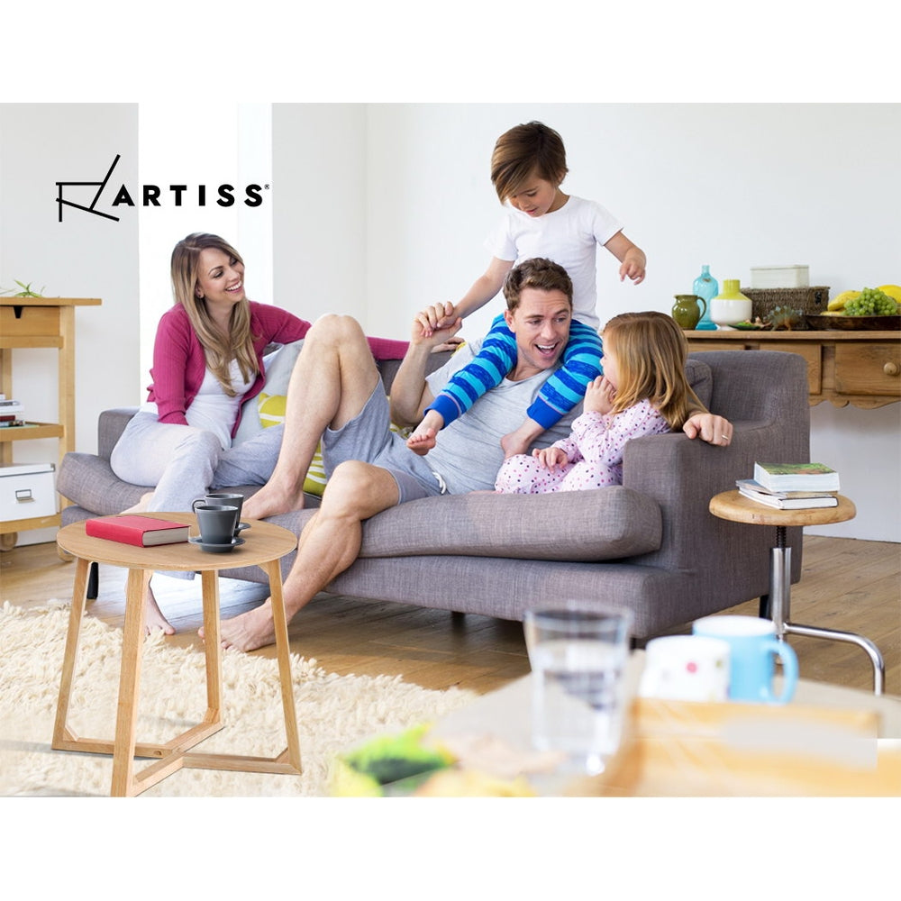 Artiss Coffee Table Round Side Tables Nightstand Bedside Furniture Woo