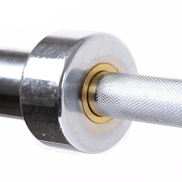 Chrome Olympic Curl Bar Barbell Heavy Duty EZ with Spring Collars ...