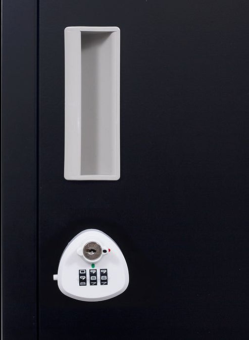 3-Digit Combination Lock 2-Door Vertical Locker for Office Gym Shed Sc