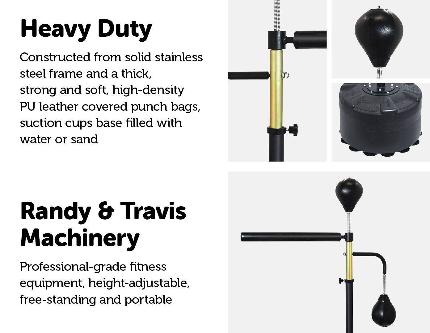 Free Standing Punching Bag Speedball Boxing Reflex Training Target Dum ...