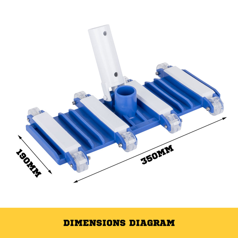 Flexible Vacuum Head Pool Spa Vac Wheels Flexible Frame Heavy Duty