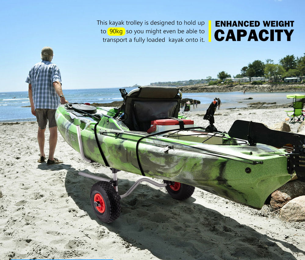 Kayak Trolley Foldable Canoe Aluminum Collapsible Wheel Cart Boat 100K