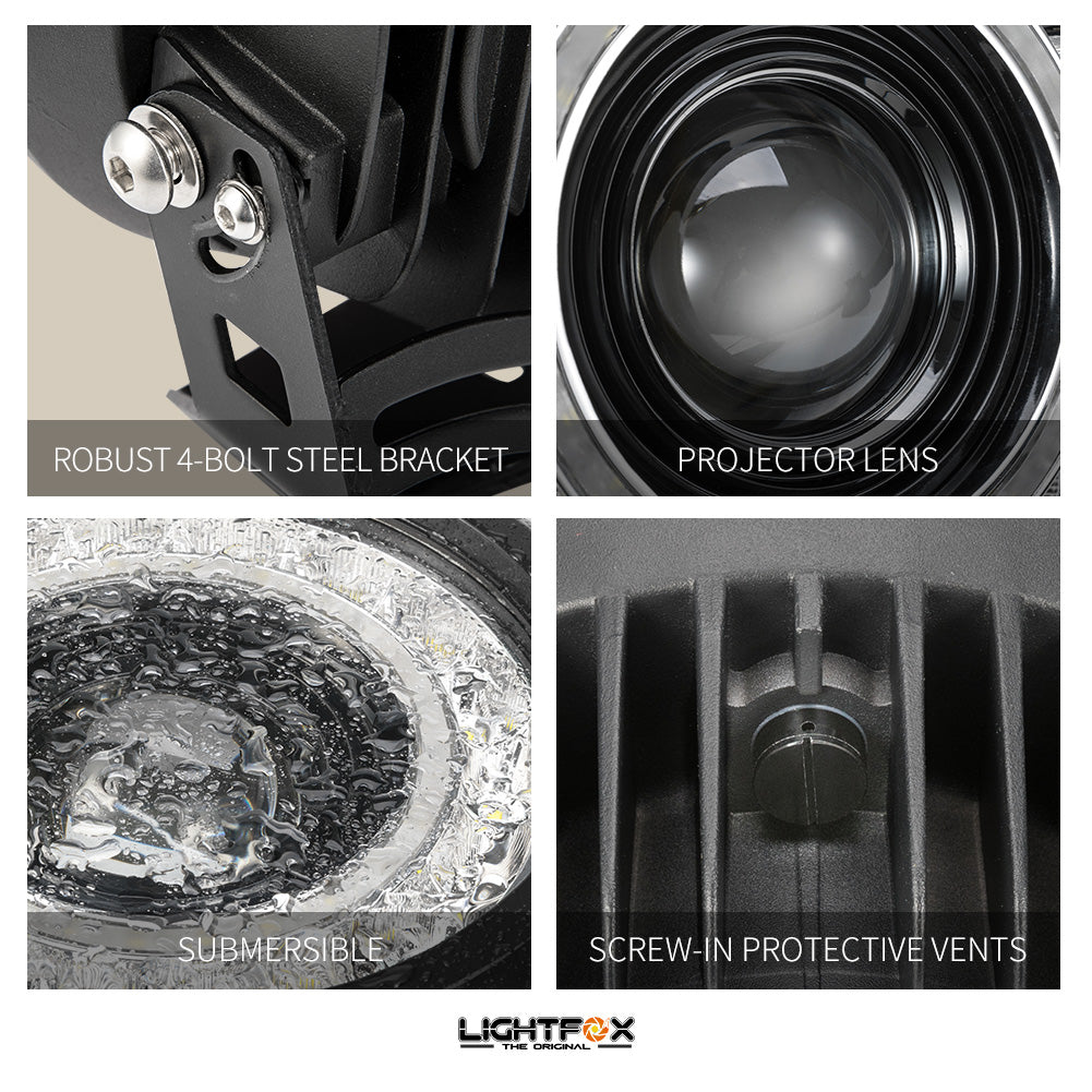 Pair 9 inch CREE LED Driving Lights Spot Round Black Spotlights 4x4 SU