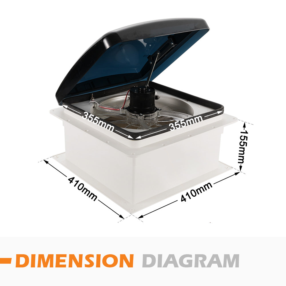Caravan Roof Vent Hatch Pop up Fan Vents 12V RV 3 Speed Motorhome Smok