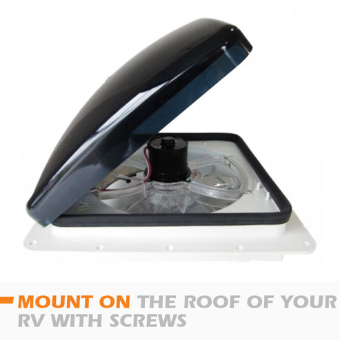 Caravan Roof Vent Hatch Pop up Fan Vents 12V RV 3 Speed Motorhome Smok