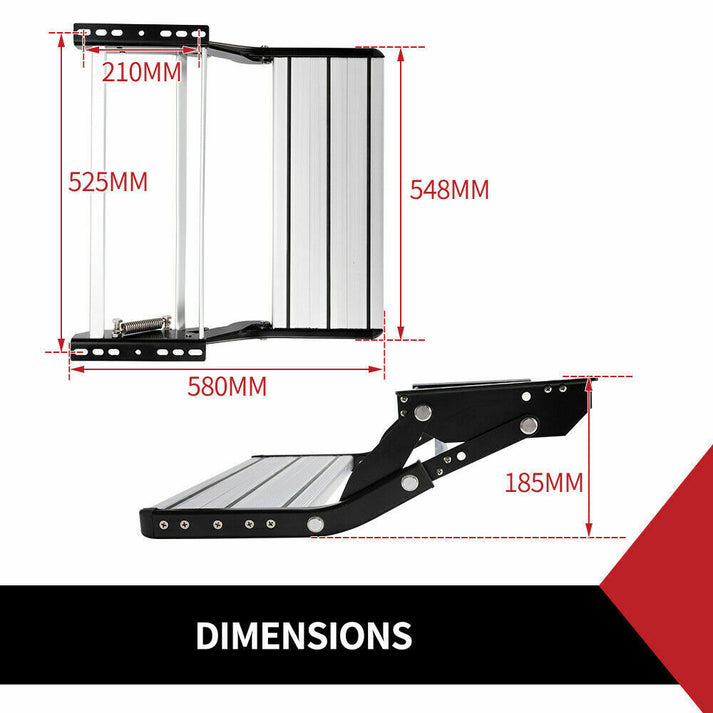 Caravan Step Aluminium Pull Out Folding Caravan Step Camper Trailer Mo