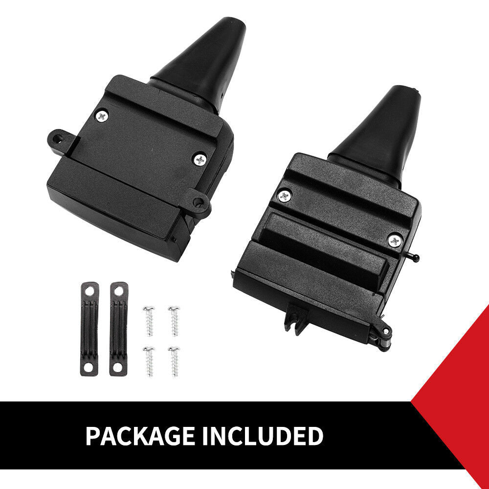 Trailer Caravan Camper Adaptor 12 Pin Flat Trailer Socket Plug Set Con ...