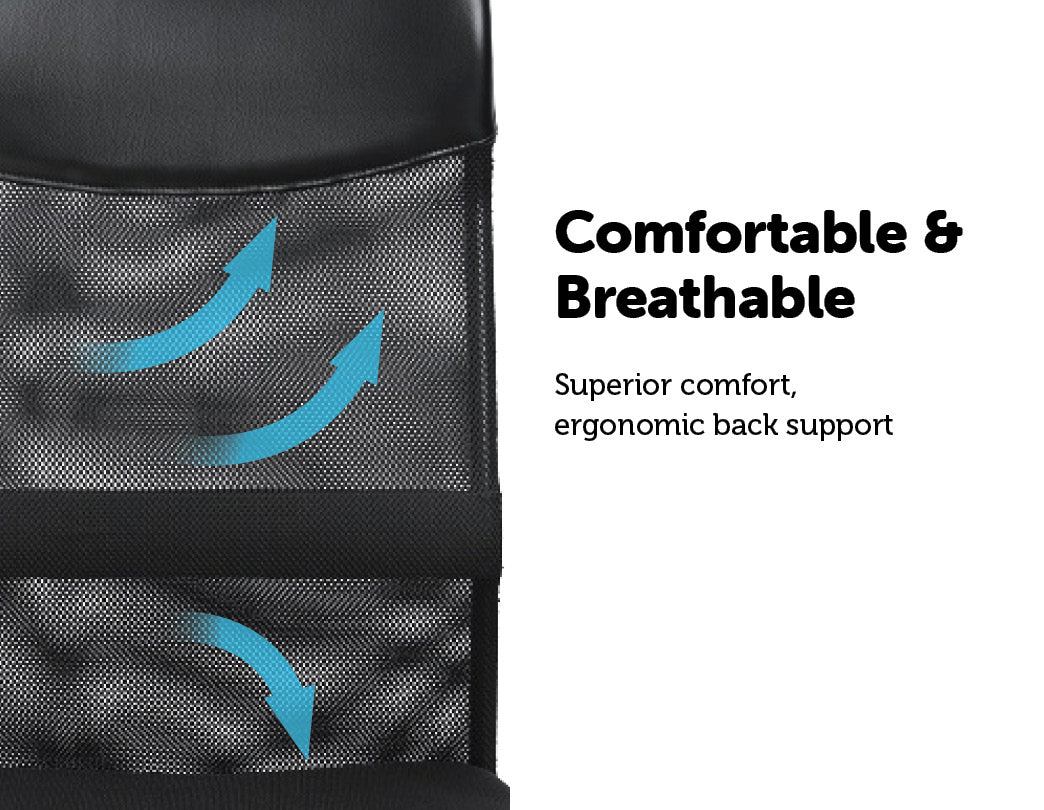 Ergonomic Mesh PU Leather Office Chair – Shopping Planet