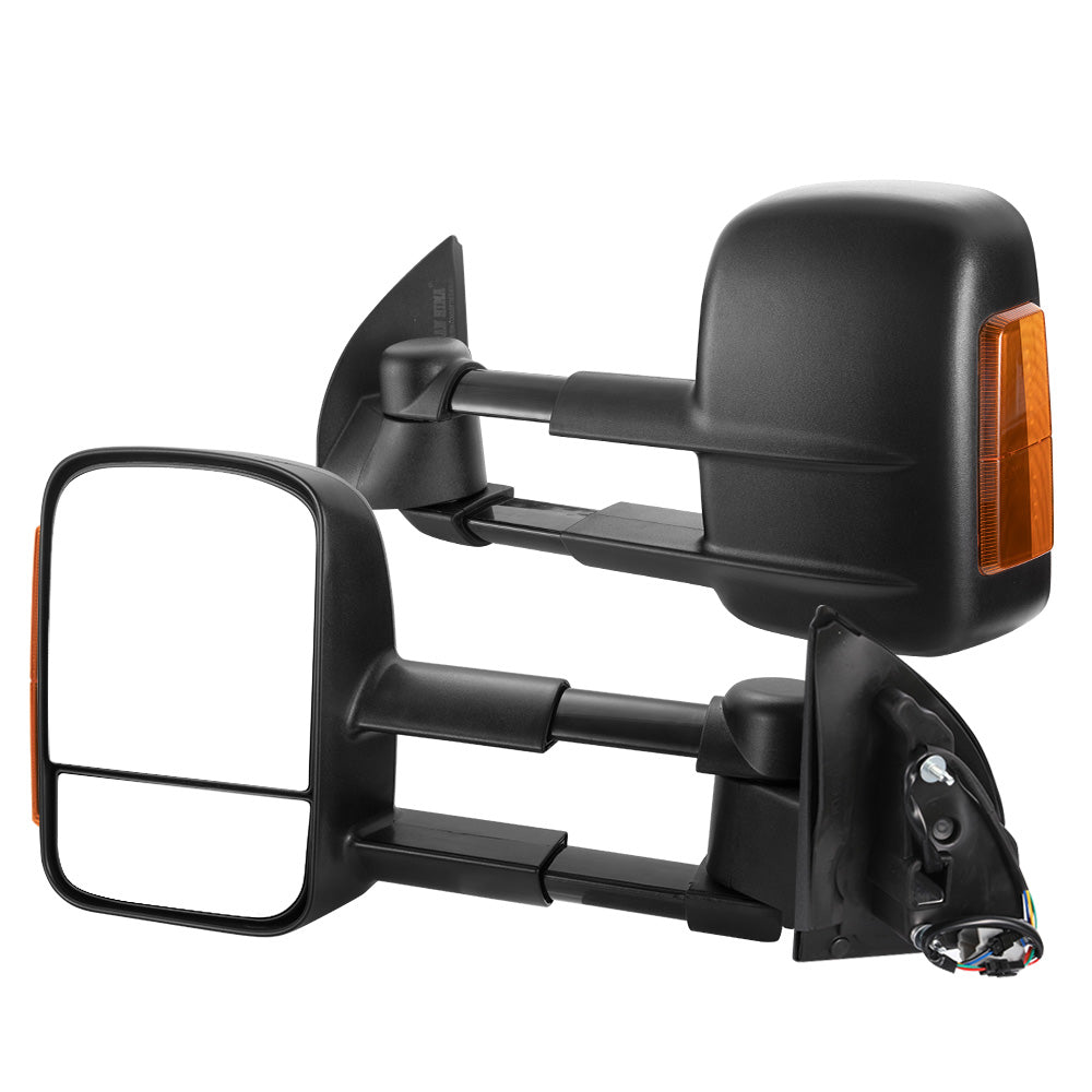Pair of Extendable Towing Mirrors for Ford Ranger Raptor 2012-ON with
