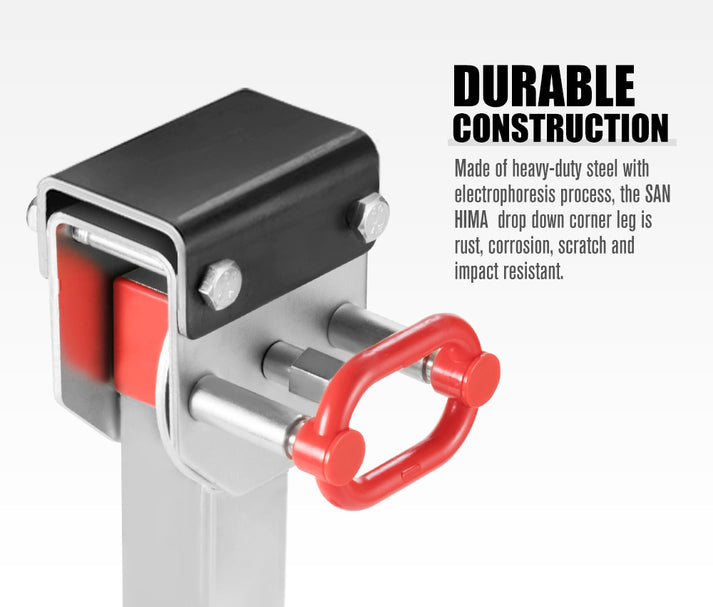 2x 740mm Drop Down Corner Steadies Stabilizer Legs Caravan Camper Trai