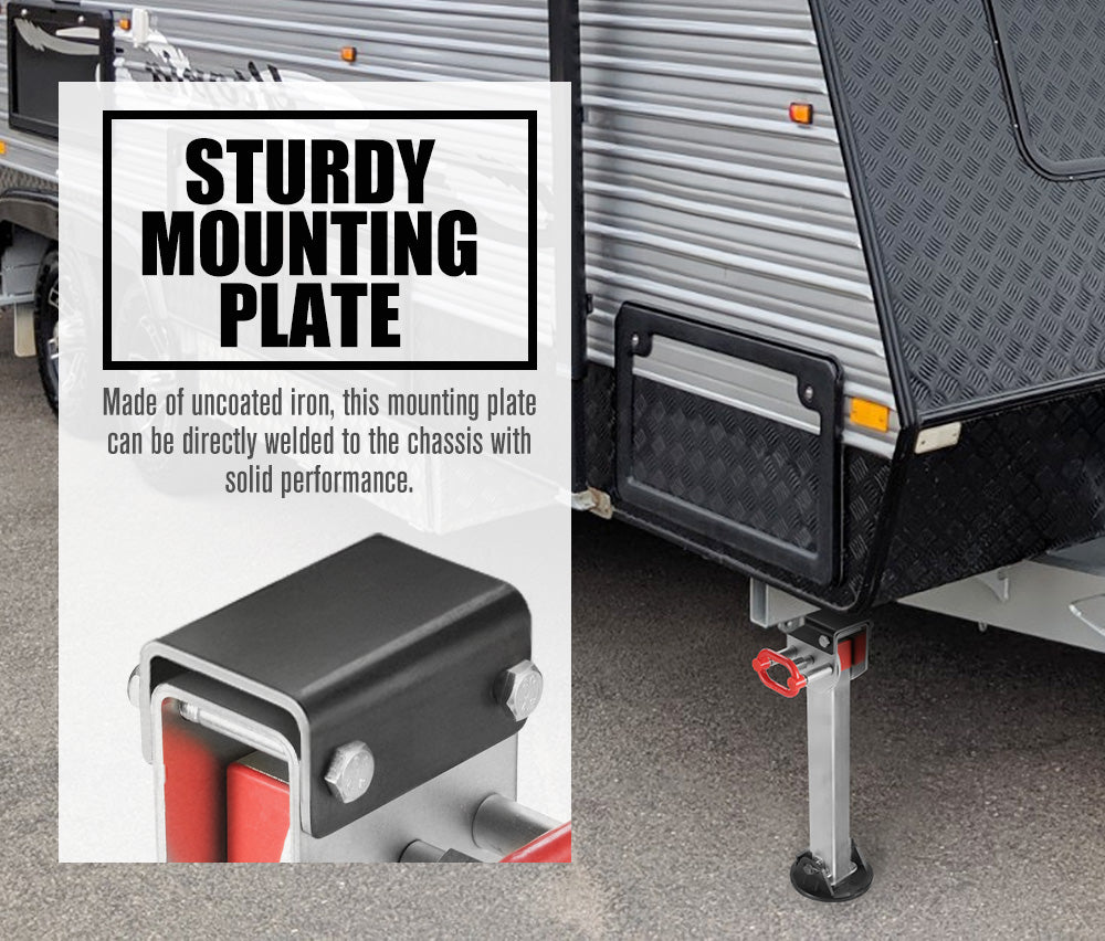 2x 740mm Drop Down Corner Steadies Stabilizer Legs Caravan Camper Trai