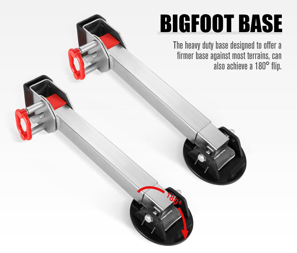 2x 740mm Drop Down Corner Steadies Stabilizer Legs Caravan Camper Trai ...