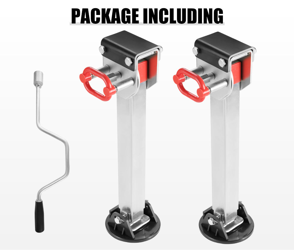 2x 740mm Drop Down Corner Steadies Stabilizer Legs Caravan Camper Trai